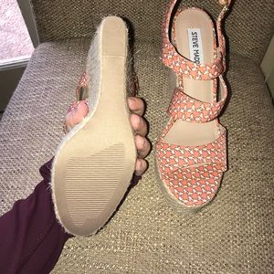 Steve Madden | Shoes | Never Worn Steve Madden Jenny Orange Raffia ...